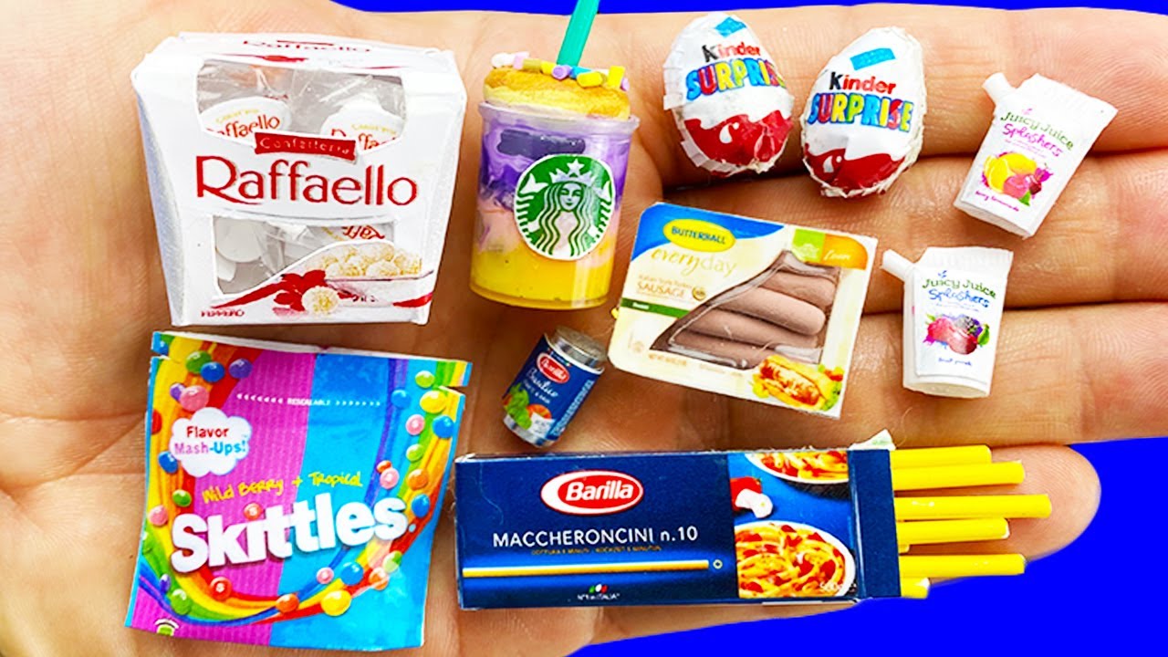 12 DIY MINIATURE FOOD AND DRINKS REALISTIC HACKS AND CRAFTS ...