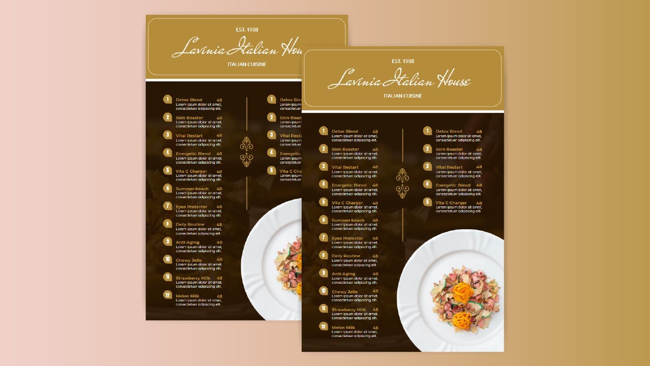 How to Design a Menu for Italian Restaurant - Italian Food
