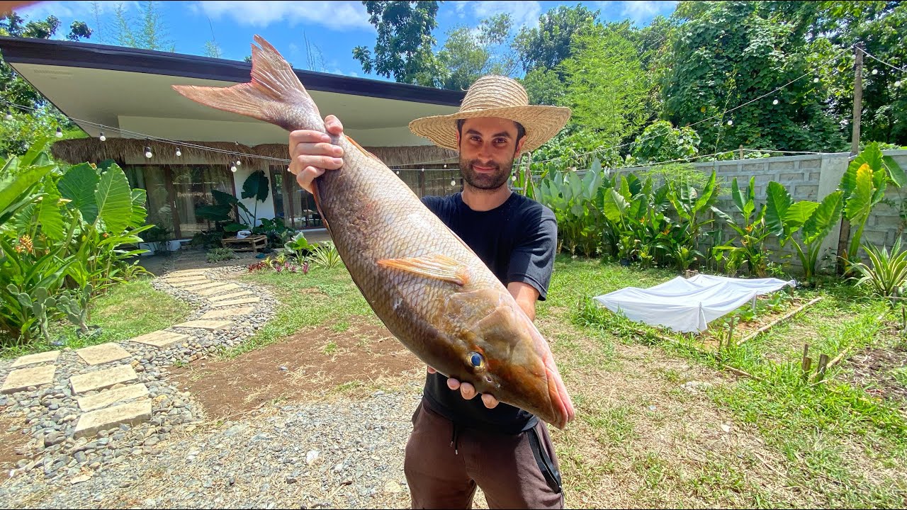 COOKING HUGE FISH FILIPINO TRADITIONAL WAY! ITALIAN FILIPINA FAMILY ...