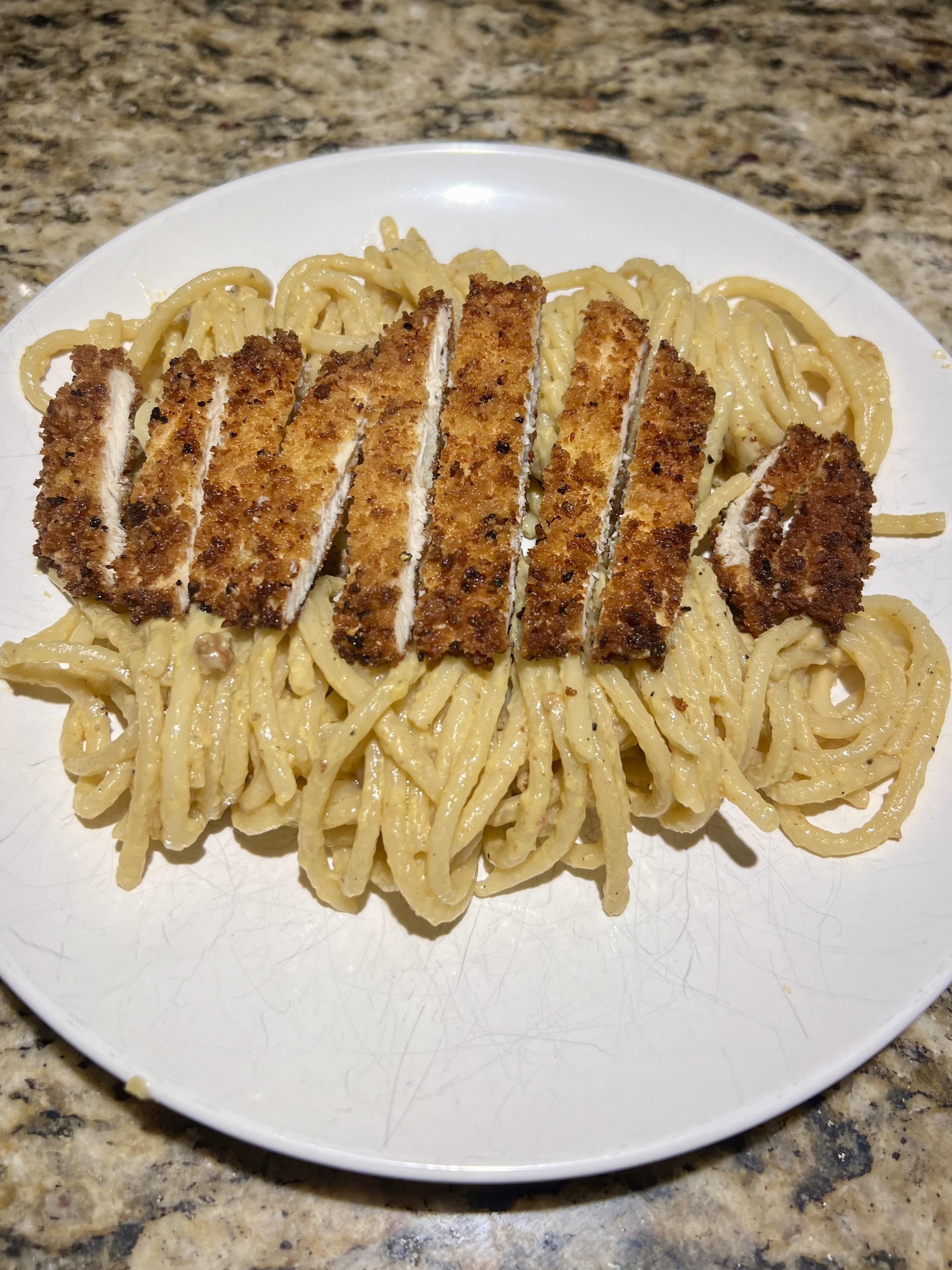 Chicken Carbonara was perfect for a gloomy Sunday 🍝 - Italian Food