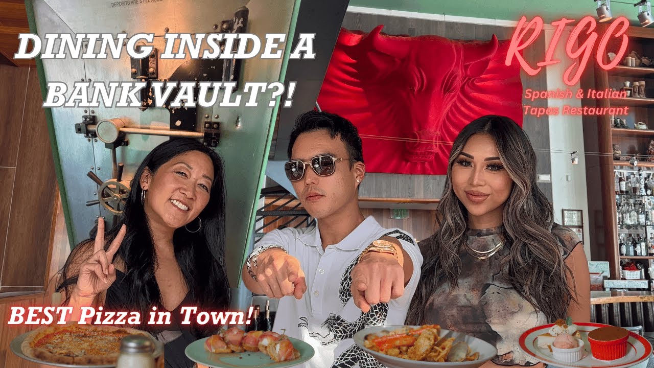 Dining Inside a BANK VAULT?! Rigo Spanish and Italian Tapas restaurant has the BEST Pizza in ...