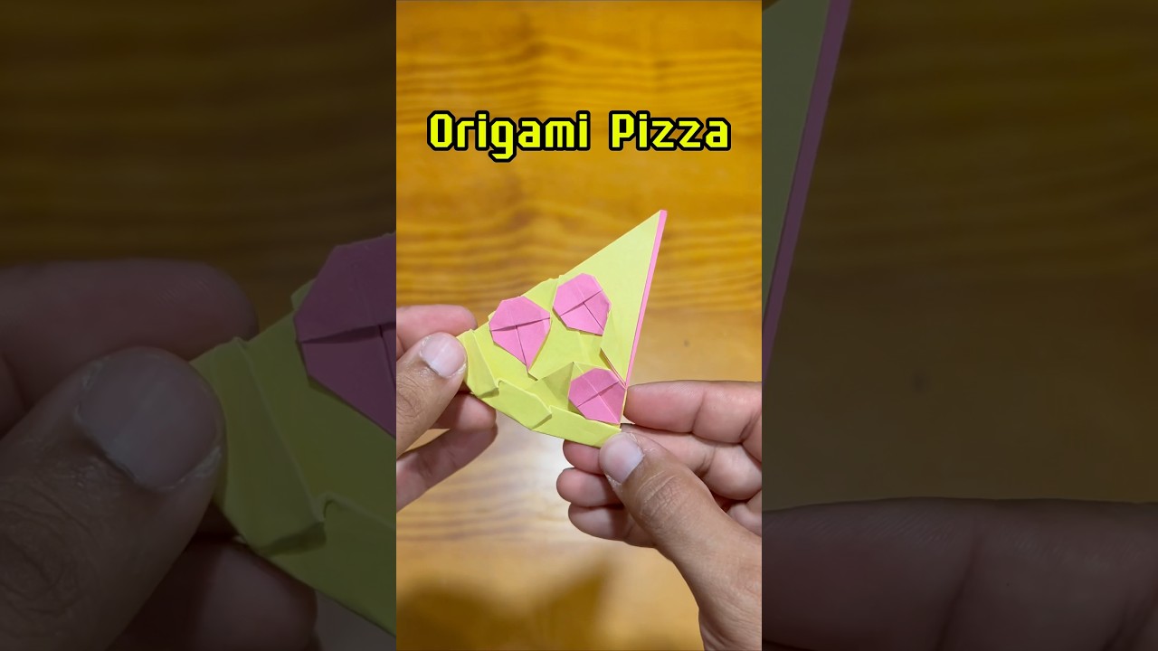 Origami Pizza #origami #papercraft #pizza #food #origamifood #dobradura ...