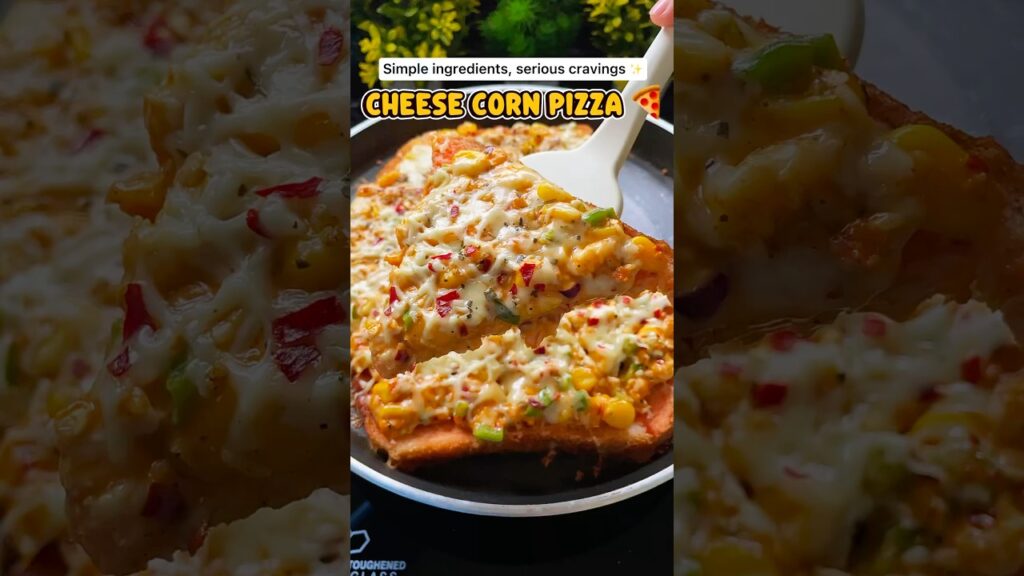 Cheese Corn Pizza Recipe 😍 | Easy Bread Pizza | 5 Min Pizza #shorts ...